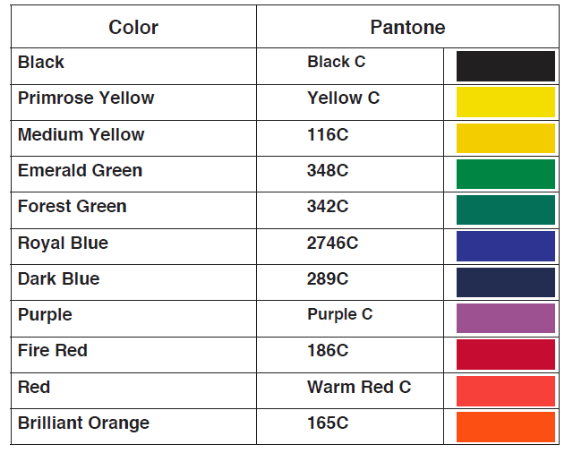Bag Sign Colors – GlobalSigns.ca
